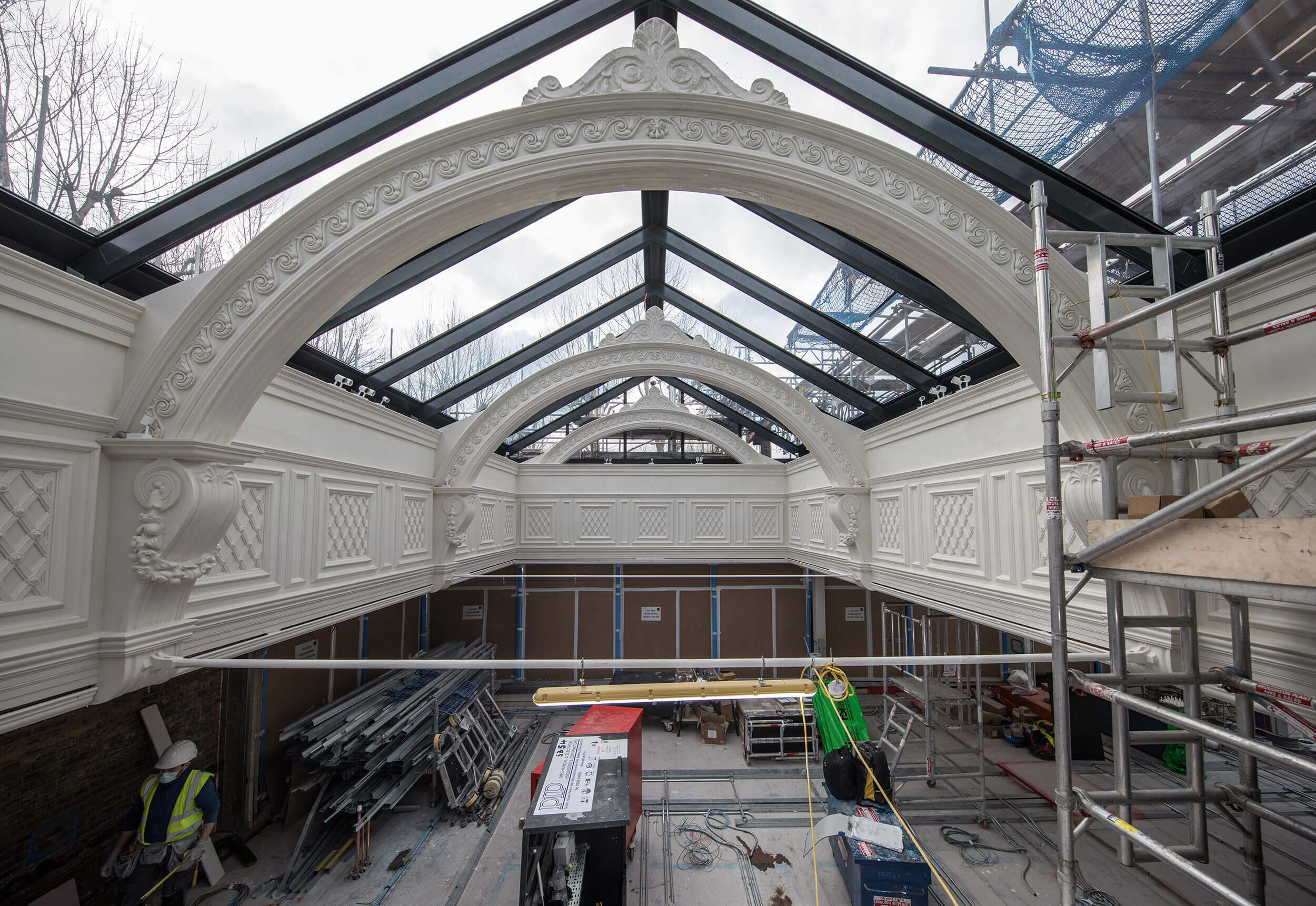 Decorative plasterwork for BAFTA London