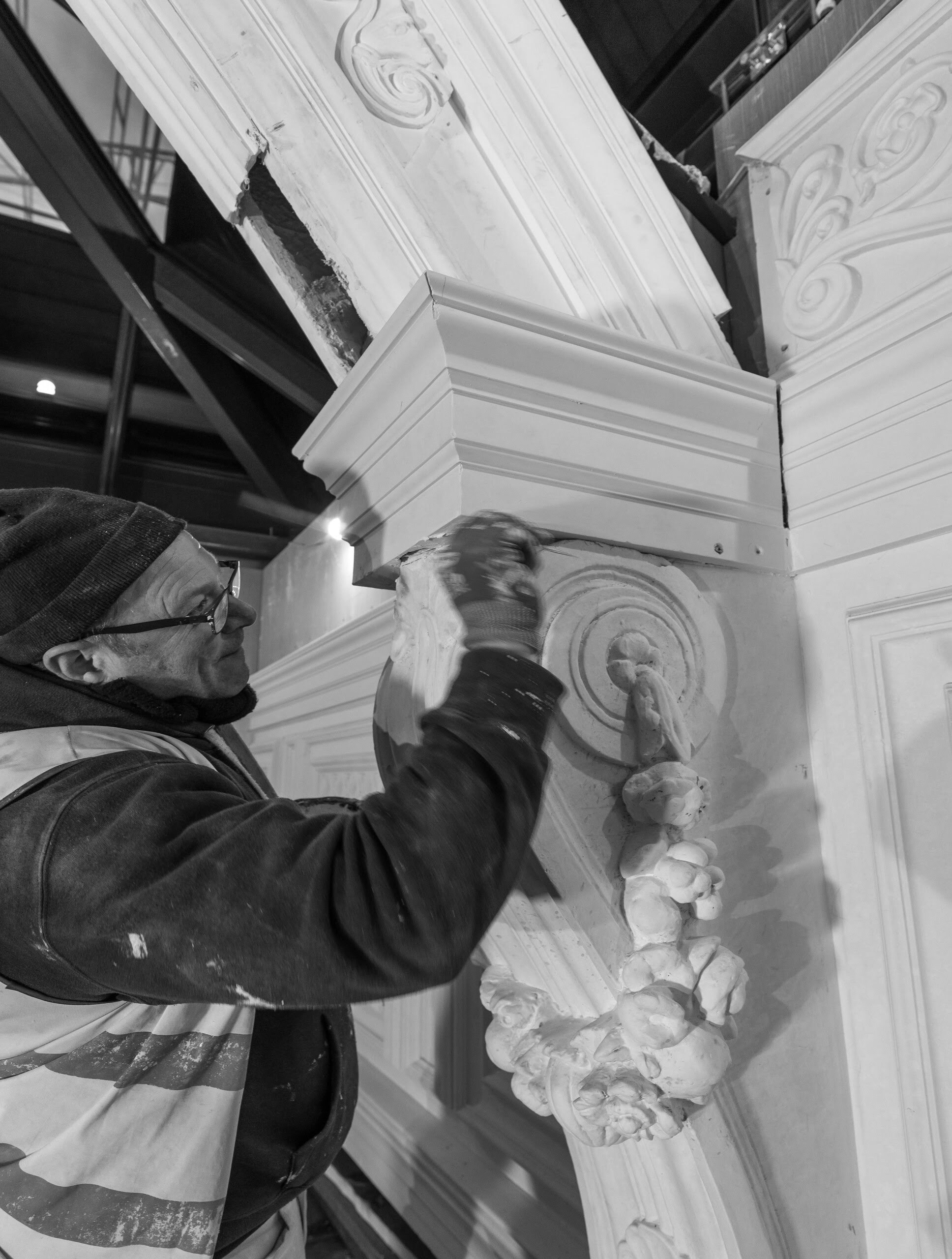 Decorative plasterwork for BAFTA London
